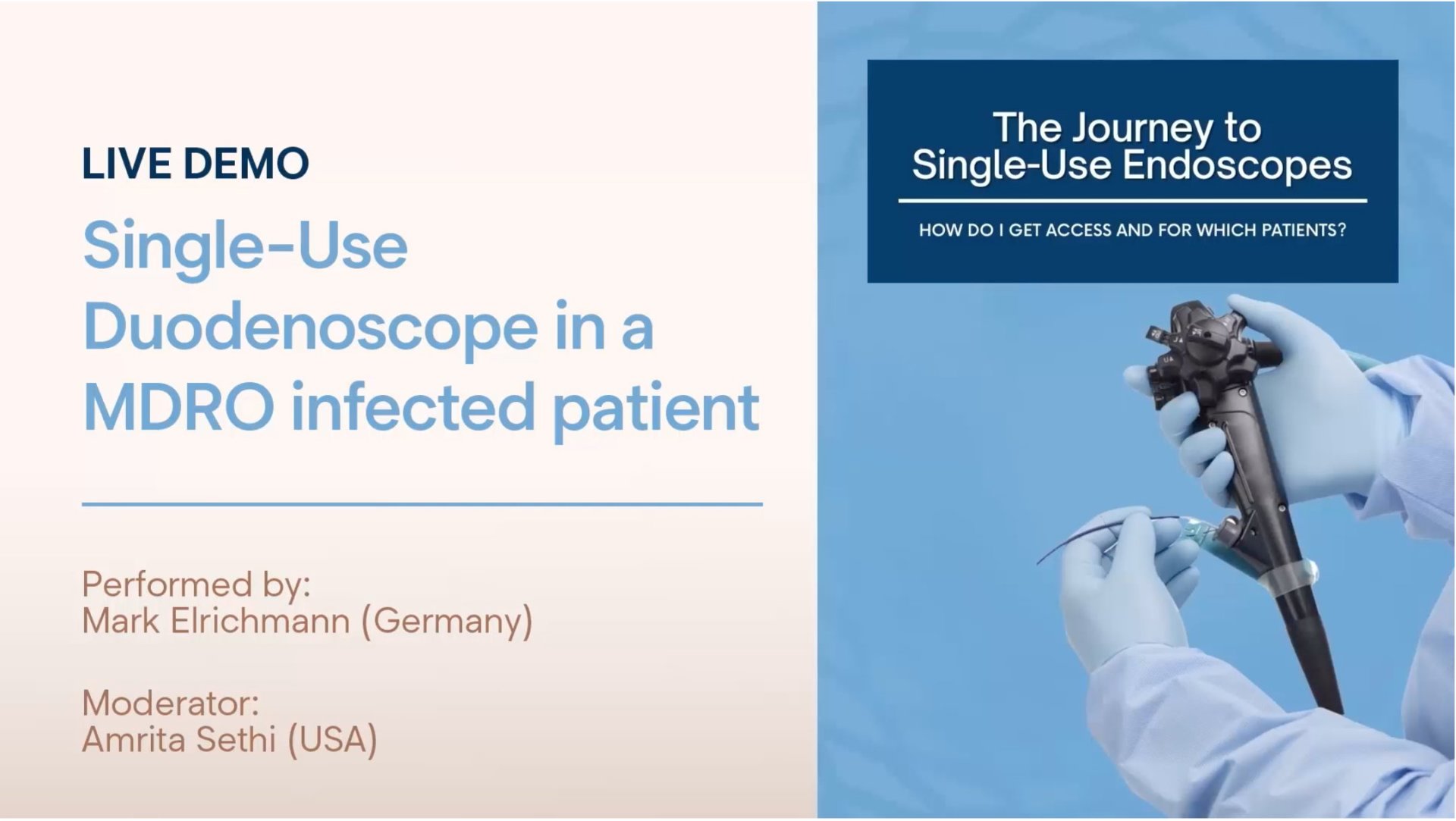 Single-Use Duodenoscope in a MDRO infected patient - Endoscopy On Air