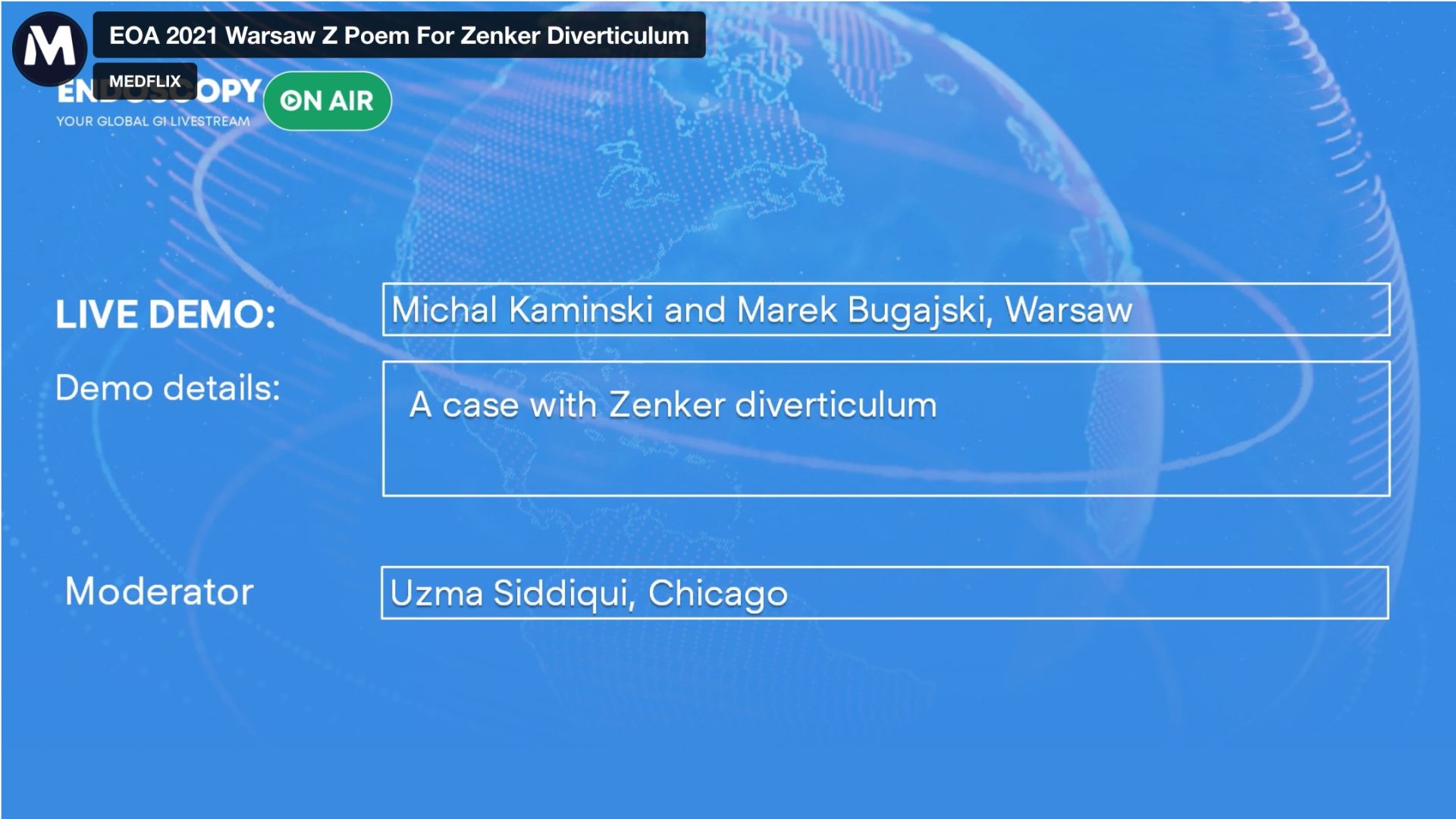 Live Demo: Warsaw Z Poem for Zenker Diverticulum - Endoscopy On Air